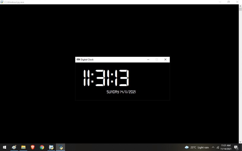 Python Program To Basic Digital Clock Using The Python Language Tkinter Kashipara