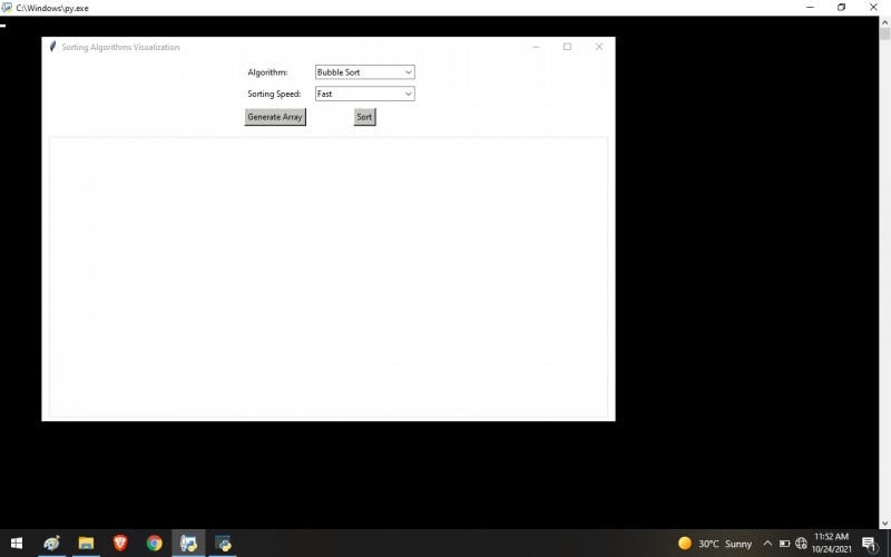 Python Program To Basic Sort Algo Using Python Tkinter Kashipara