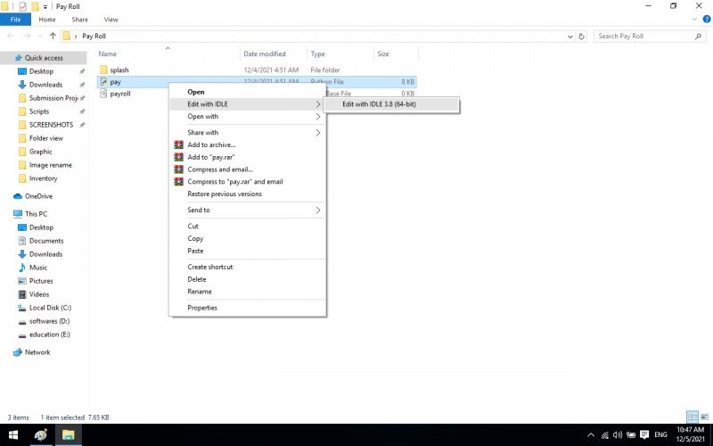 Python Program To Basic Pay Roll Using The Python Language Tkinter Kashipara