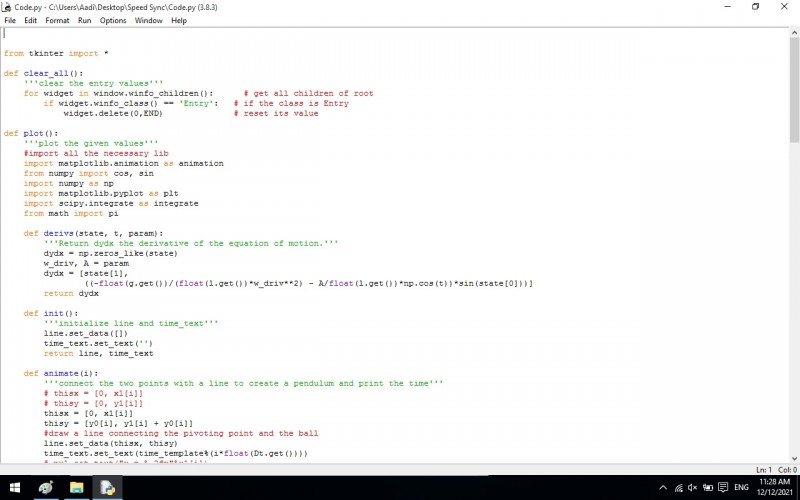 Python Program To Basic Speed Sync Using The Python Language Tkinter Kashipara