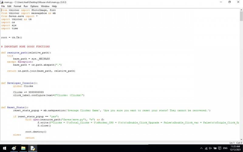 Python Program To Basic Mouse Click Using The Python Language Tkinter Kashipara