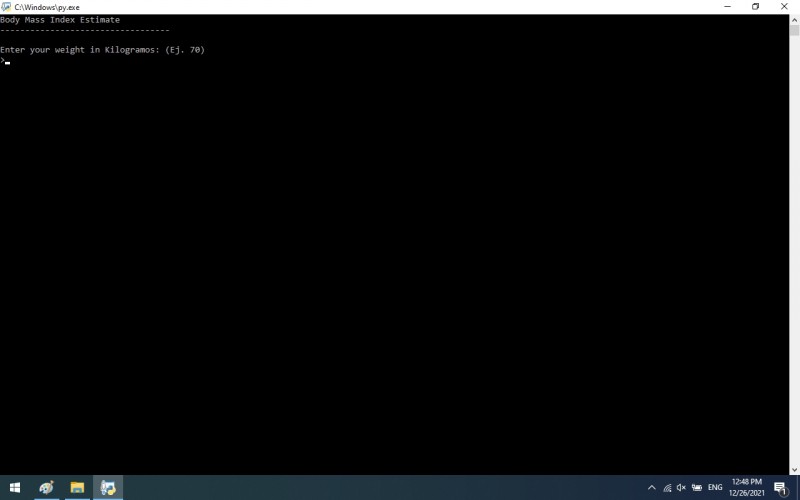 Python Program To Basic Command Line Bmi Using Python Tkinter Kashipara
