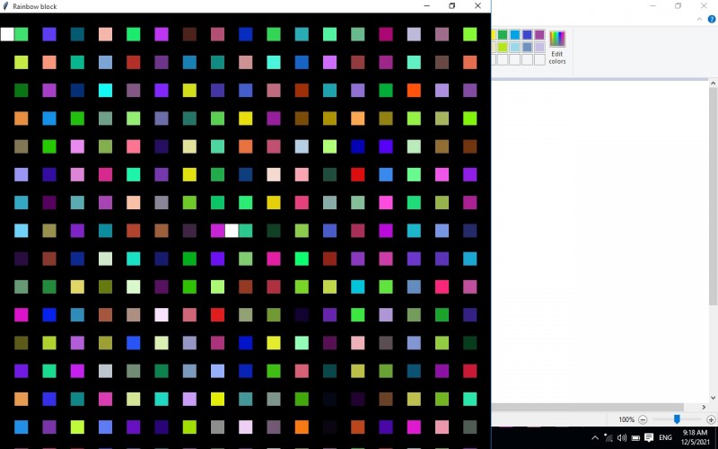 Python Program To Basic Rainbow Square Using The Python Language Tkinter Kashipara