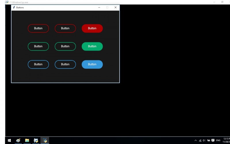 Python Program To Basic Simple Buttons Using The Python Language Tkinter Kashipara