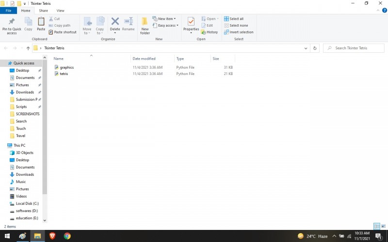 Python Program To Basic Tkinter Tetris Using The Python Tkinter Kashipara