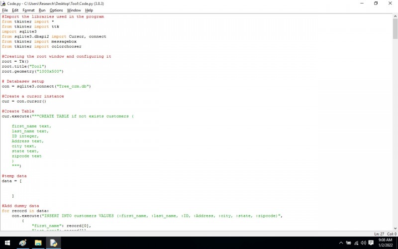 Python Program To Basic Record Tools Using The Python Tkinter Kashipara
