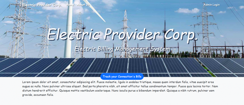 Electric Billing Management System Project In Php With Source Code And Report Download