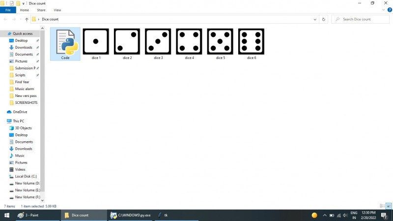 Python Program To Basic Dice Count Using The Python Tkinter Kashipara