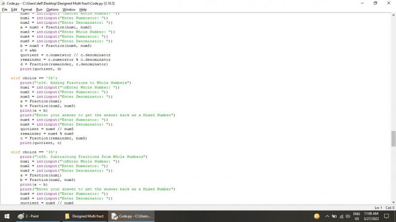 Python program to Basic Designed Multi Fract Using The Python- Tkinter ...