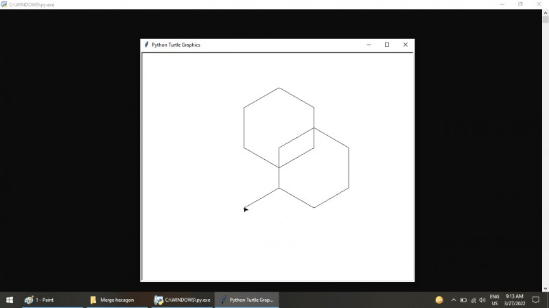 Python Program To Basic Merge Hexagon Using The Python Tkinter Kashipara