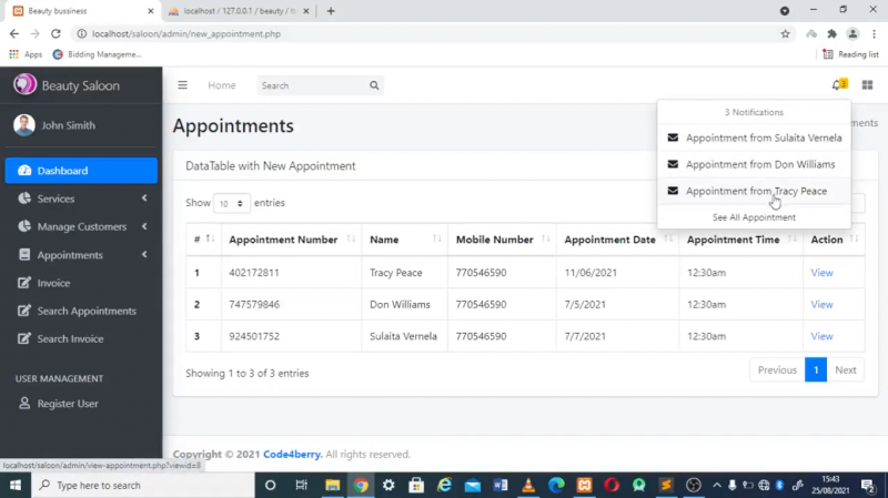 Download Beauty Salon Management System Project In Php With Source Code