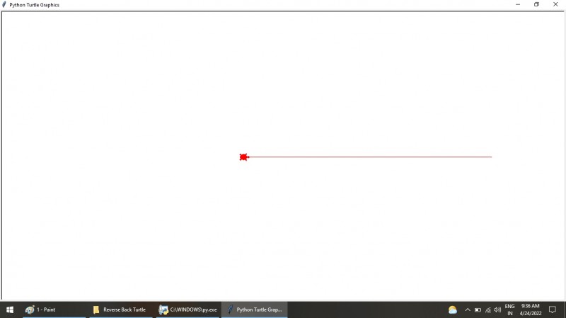 Python Program To Basic New Reverse Back Turtle Using The Python Tkinter Kashipara