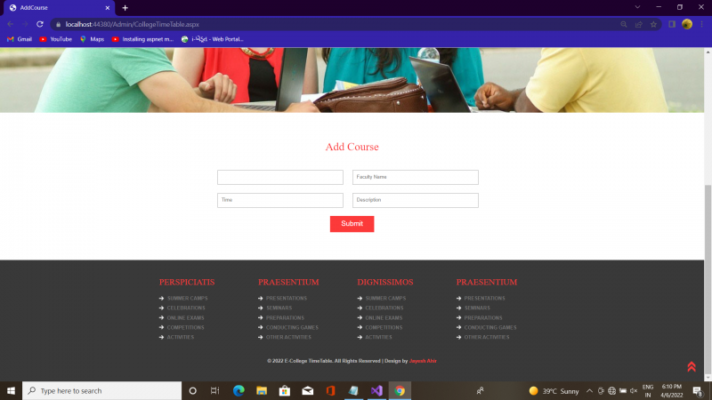 Download Automated College Timetable Generator Project In C Net With