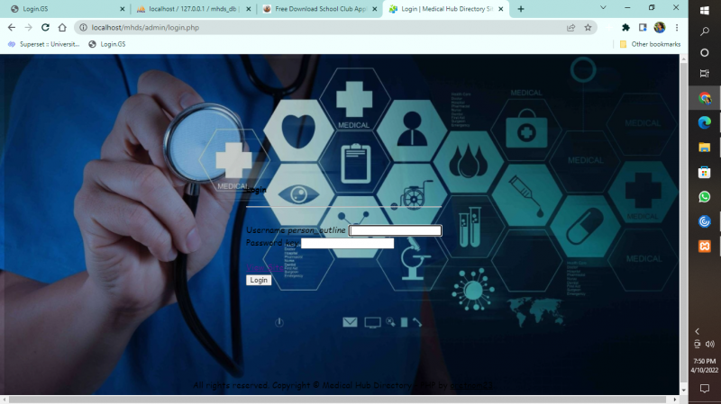 Simple Medical Hub Directory Project in PHP with Source Code and Report ...