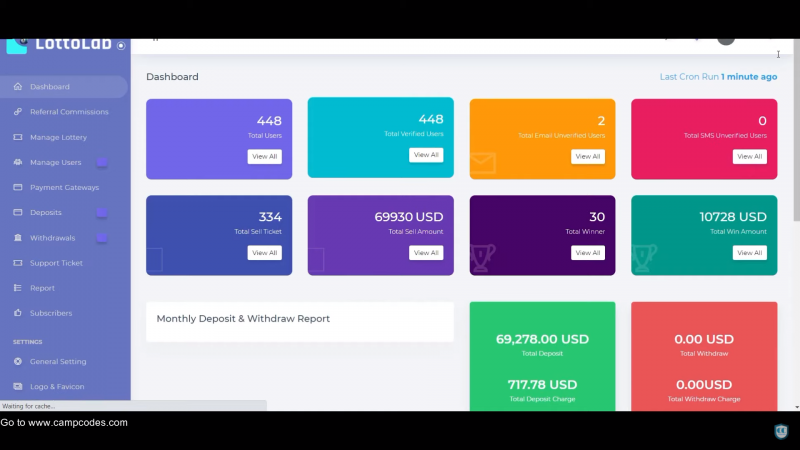 Online Live Lottery System Platform Project In Php With Source Code And Report Download