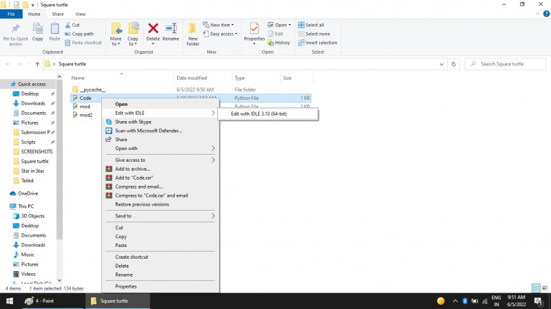 Python Program To Basic New Square Turtle Design Using The Python Tkinter Kashipara