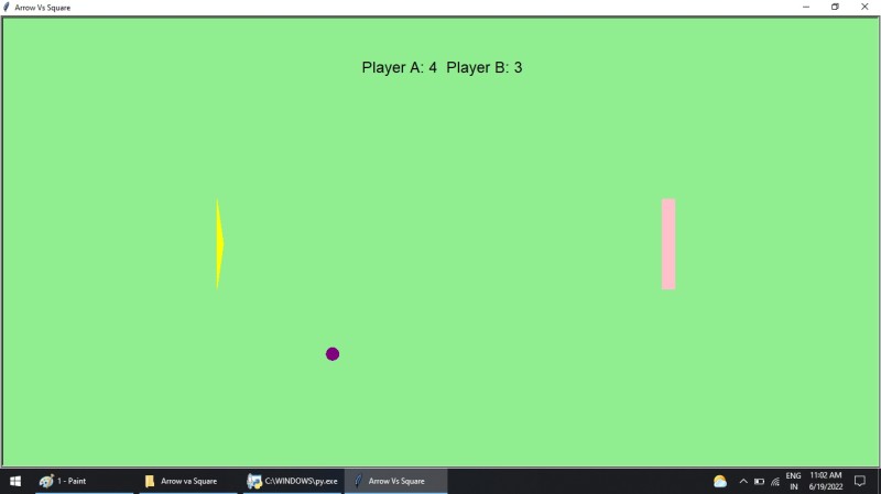 Python Program To Basic New Arrow Vs Square Design Using The Python Tkinter Kashipara