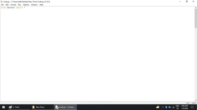 Python Program To Basic New New Timer Design Using The Python Tkinter Kashipara