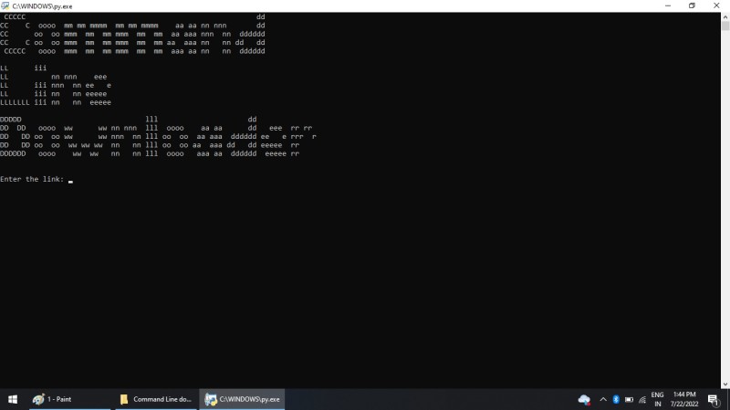 Python Program To Basic New Command Line Downloader Design Using The Python Tkinter Kashipara