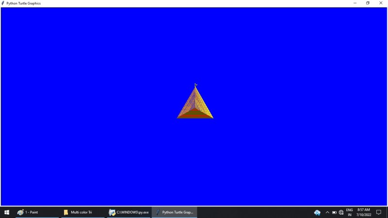 Python Program To Basic New Multi Color Tri Design Using The Python Tkinter Kashipara