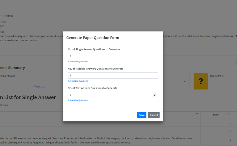 Automatic Question Paper Generator System Project in PHP with Source ... Automatic Question Paper Generator System Project in PHP with Source ...