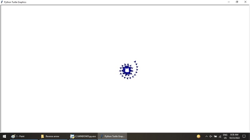 Python Program To Basic New Reverse Arrow Design Using The Python Tkinter Kashipara