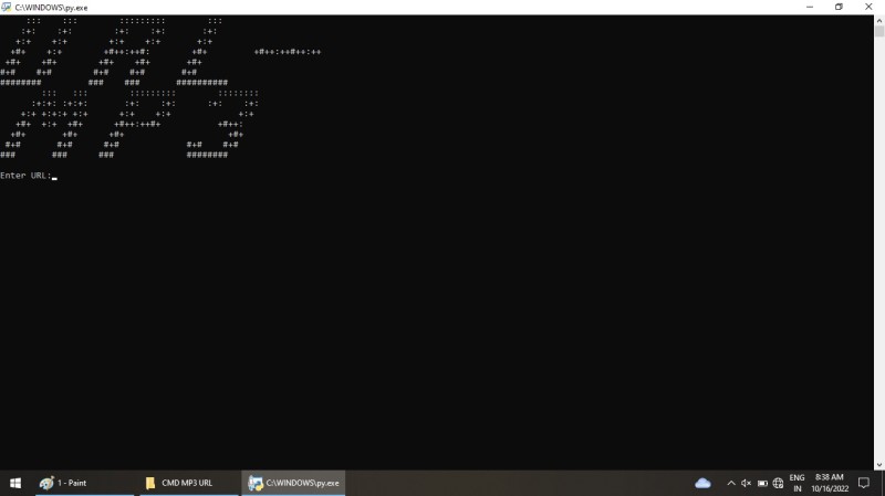 Python Program To Basic New Cmd Mp3 Url Design Using The Python Tkinter Kashipara
