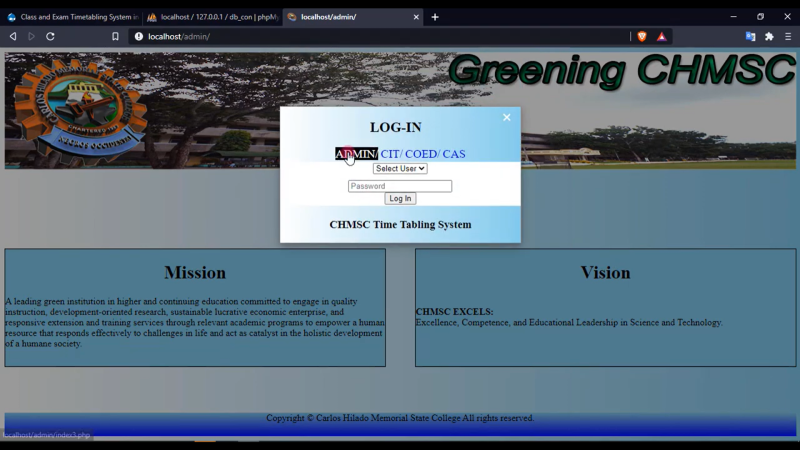 Class And Exam Timetabling System Project In Php With Source Code And Report Download