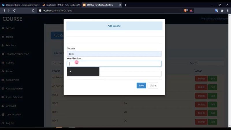 Class And Exam Timetabling System Project In Php With Source Code And Report Download