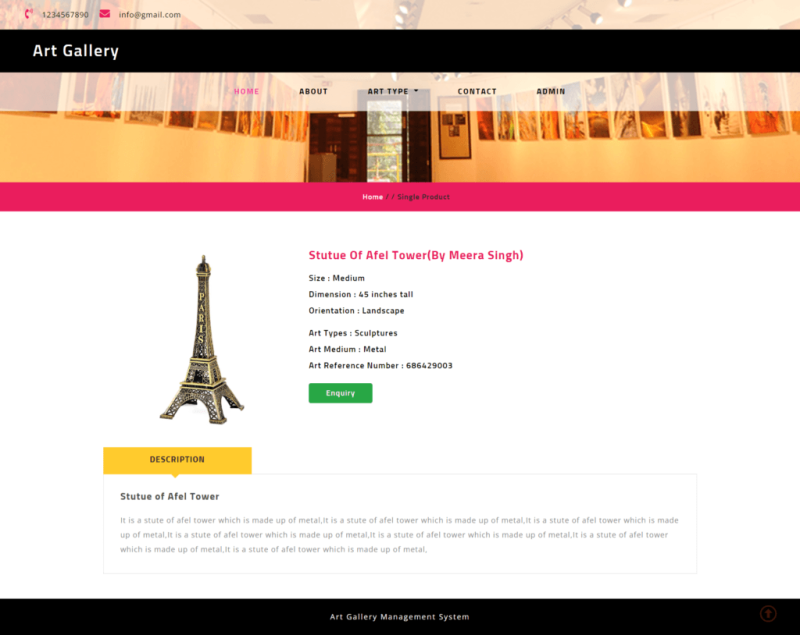 Download Art Gallery Management System Project in PHP with Source Code ... Download Art Gallery Management System Project in PHP with Source Code ...