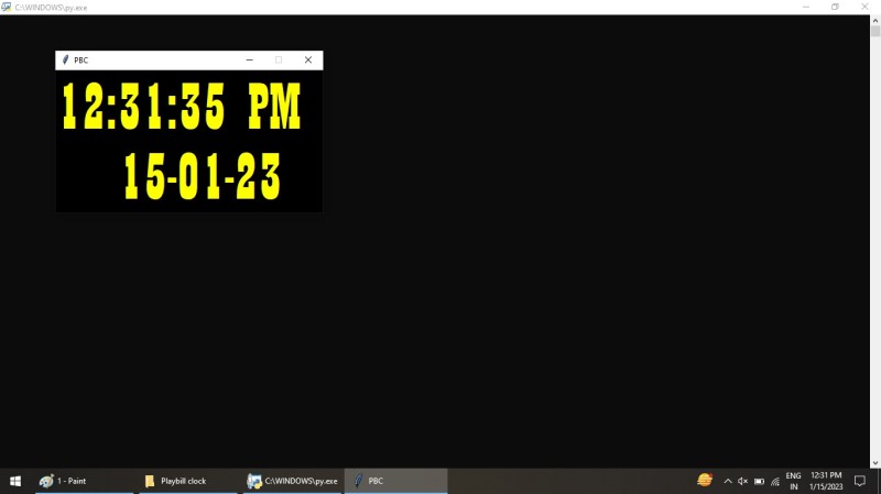 Python Program To Basic New Playbill Clock Design Using The Python Tkinter Kashipara