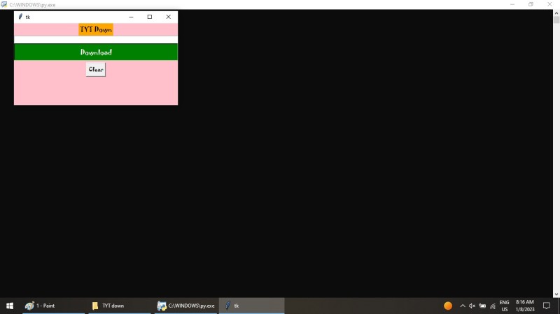 Python Program To Basic New Tyt Down Design Using The Python Tkinter Kashipara